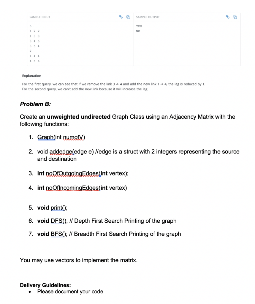 C++ Graphs Problem A A company X has a network of N | Chegg.com