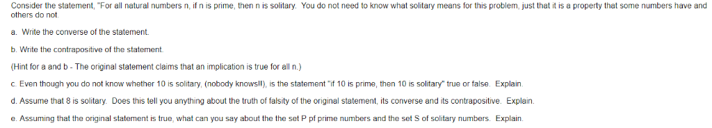 Solved Consider the statement, "For all natural numbers n, | Chegg.com