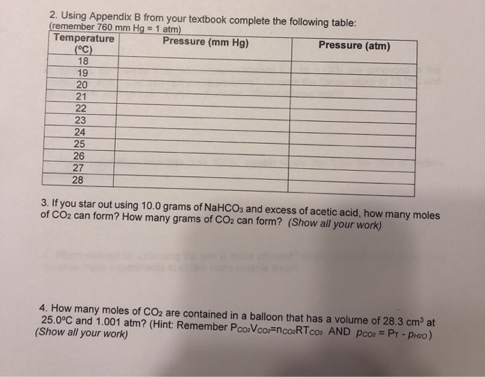 Solved 2. Using Append ix B from your textbook complete the | Chegg.com