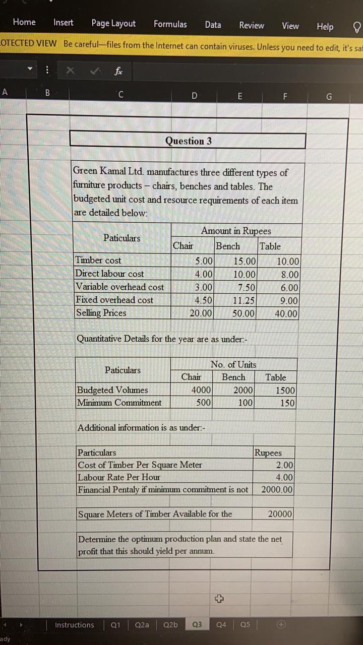Solved Home Insert Page Layout Formulas Data Review View | Chegg.com
