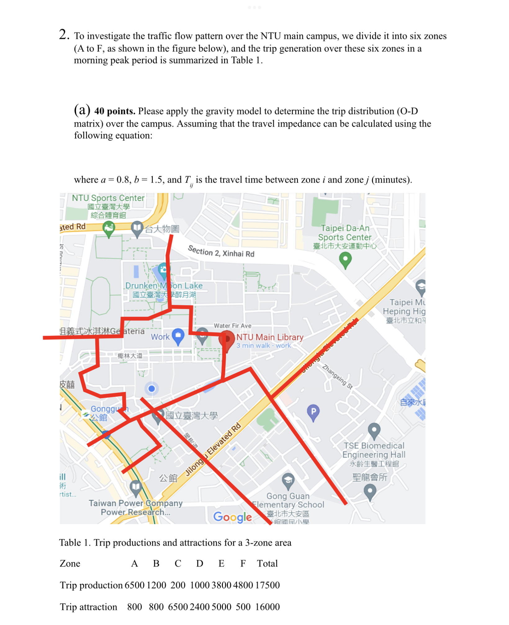 Solved 2. To investigate the traffic flow pattern over the | Chegg.com