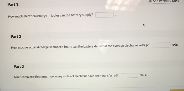 Solved 5 Learning Objective: 17,1Calculate battery capacity | Chegg.com