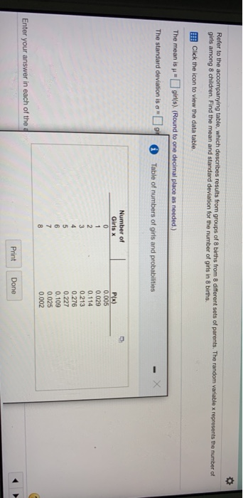 Solved Refer to the accompanying table, which describes | Chegg.com