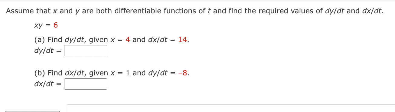 Solved Assume that x and y are both differentiable functions | Chegg.com