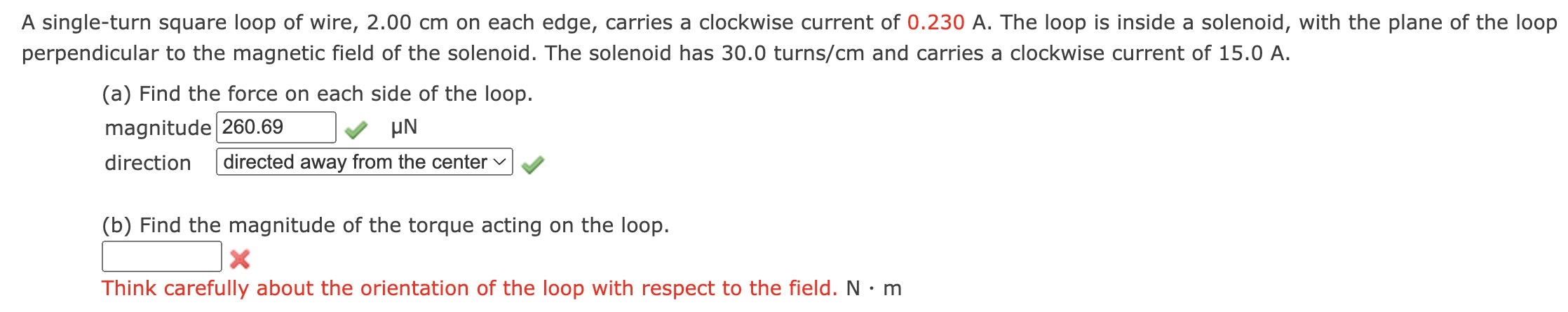 Solved A single-turn square loop of wire, 2.00 ﻿cm on each | Chegg.com