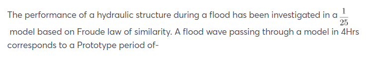 Solved The performance of a hydraulic structure during a | Chegg.com