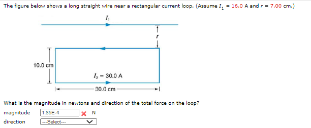 Solved The figure below shows a long straight wire near a | Chegg.com