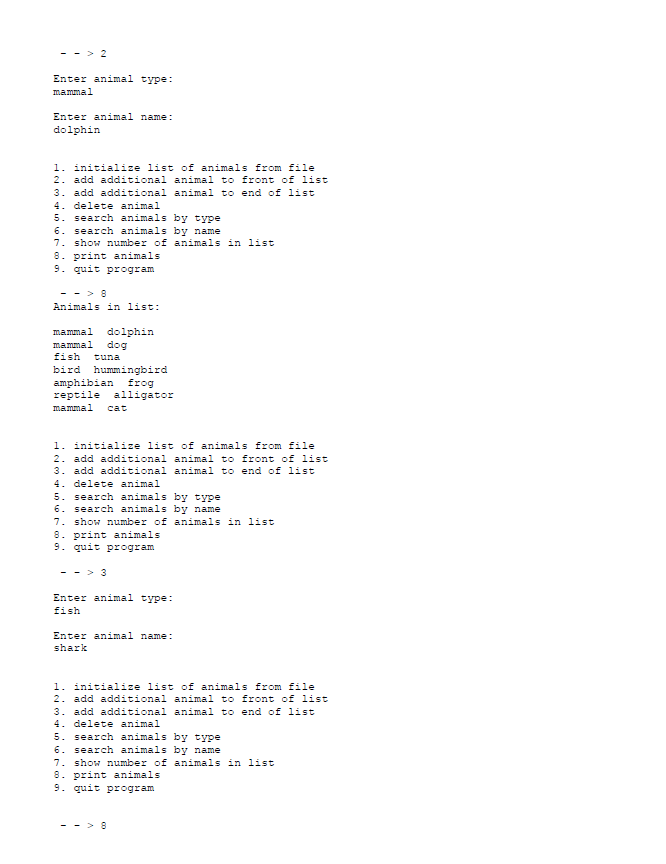 C++ Create a dually linked list program using a | Chegg.com