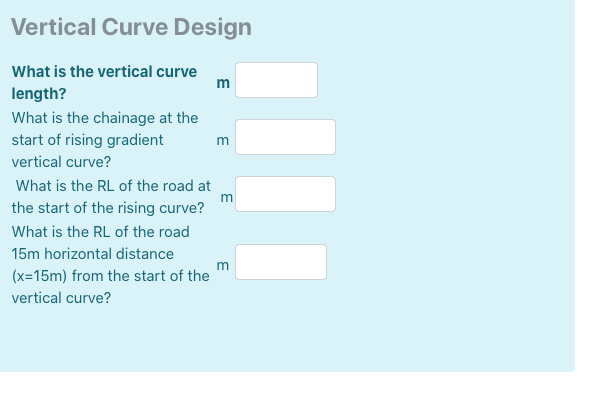 Solved Vertical Curves #3 A vertical summit curve connecting | Chegg.com