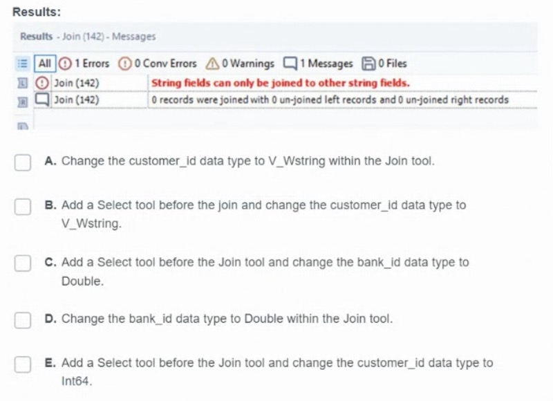Solved The following two bank customer datasets are joined | Chegg.com