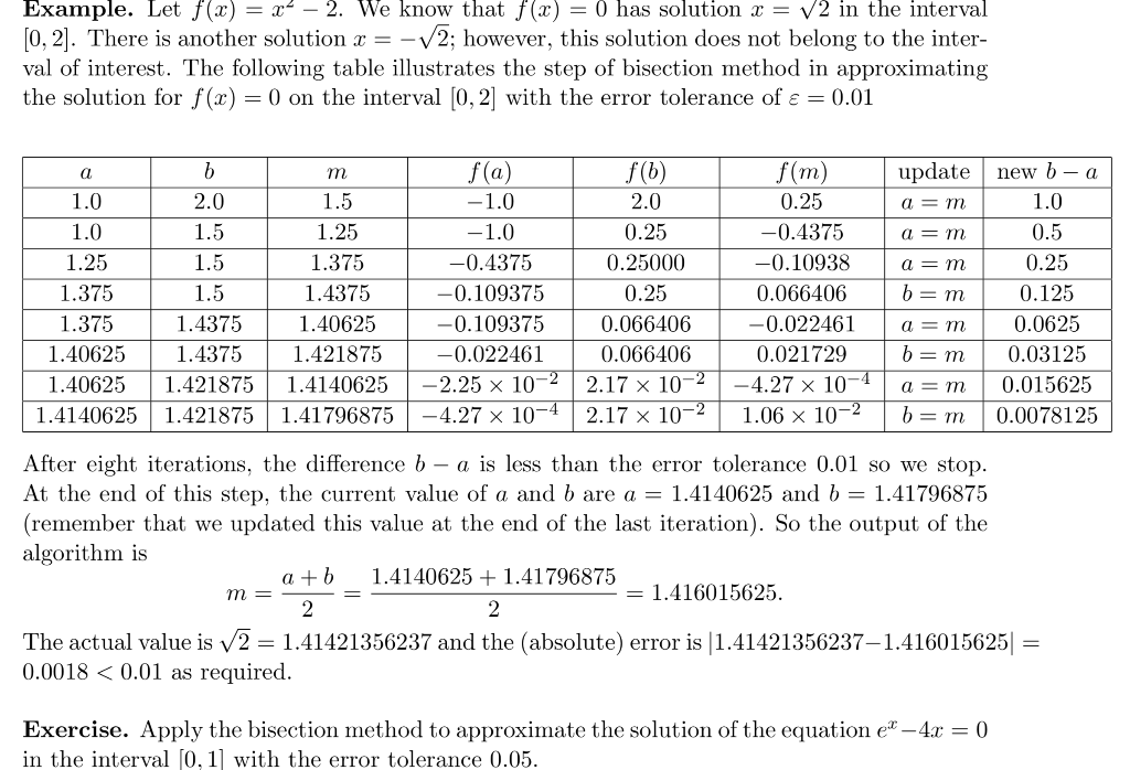 Solved Apply the bisection method to approximate the | Chegg.com