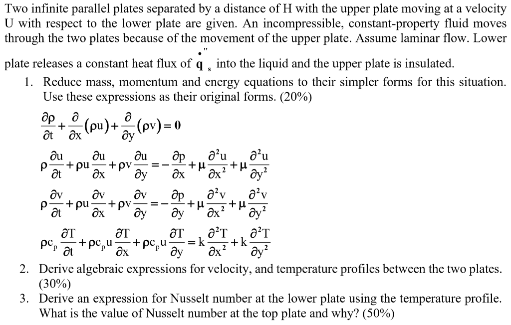 Two infinite parallel plates separated by a distance | Chegg.com