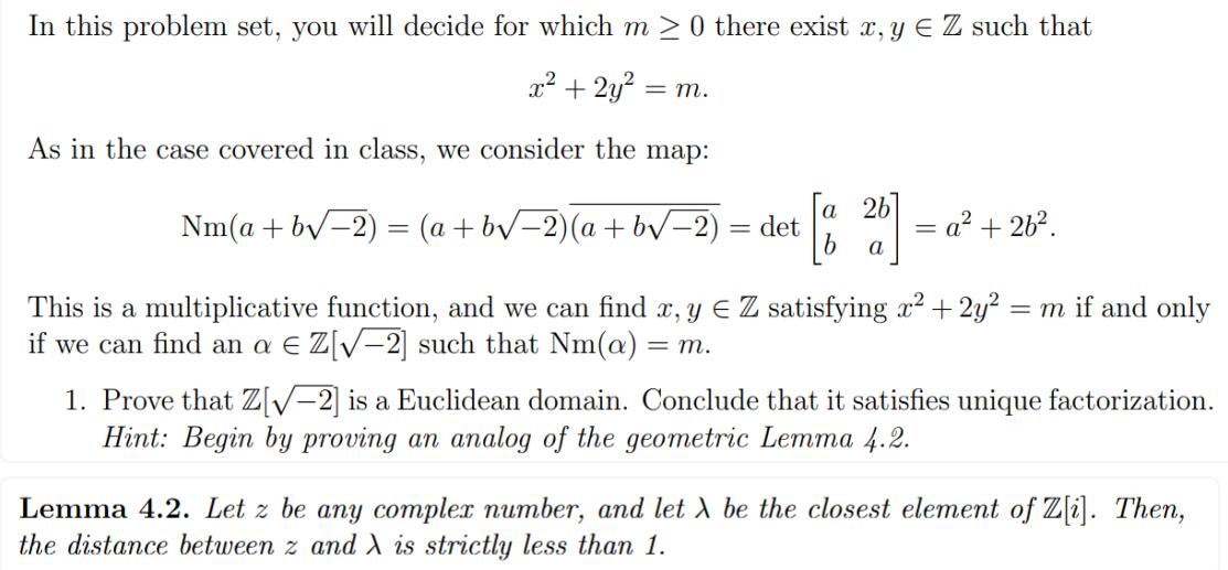 Solved Lemma 4.2. ﻿Let z be ﻿any complex number, and let λbe | Chegg.com