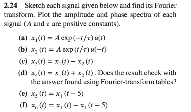 Solved 2.24 Sketch each signal given below and find its | Chegg.com