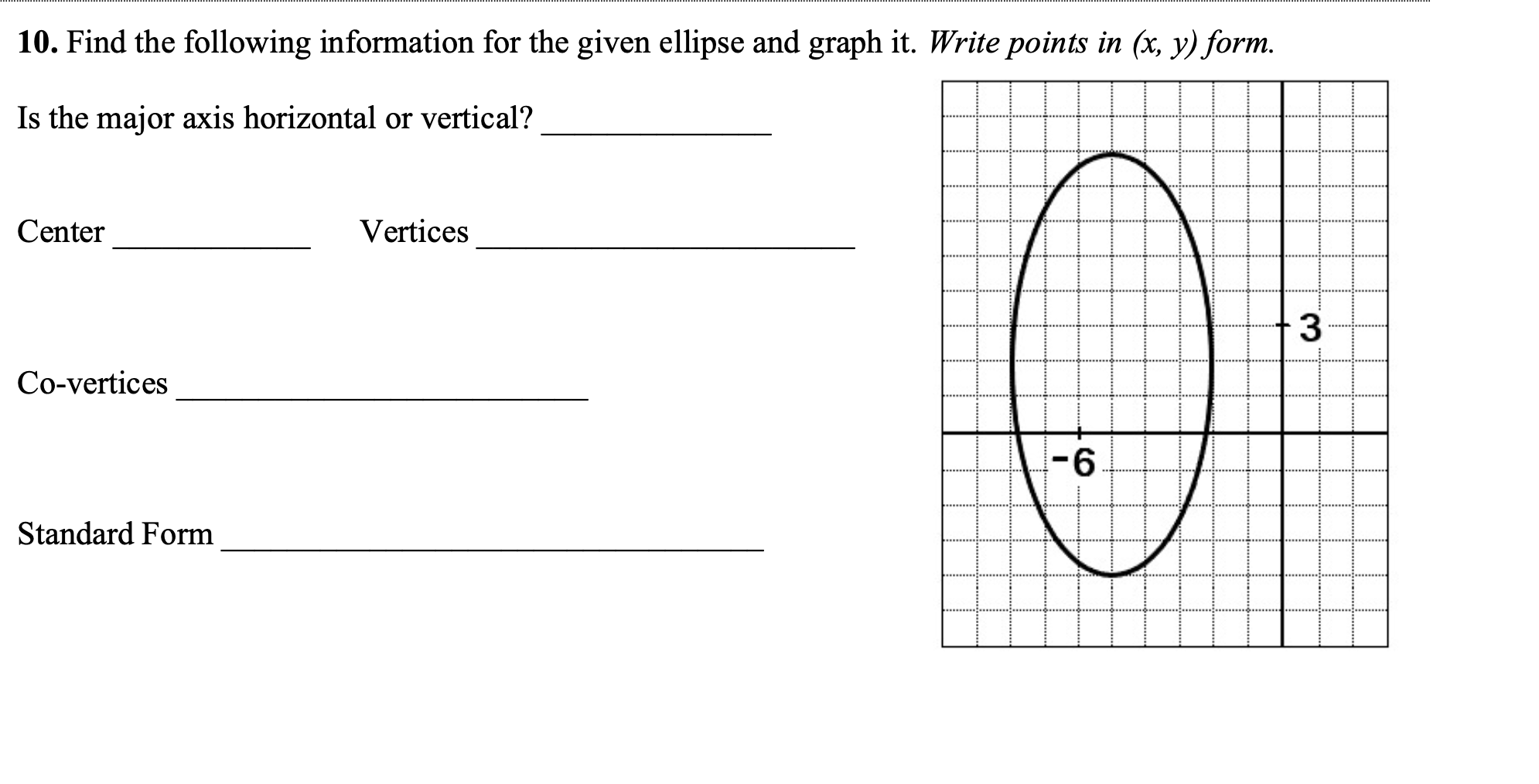 Solved 10. Find the following information for the given | Chegg.com