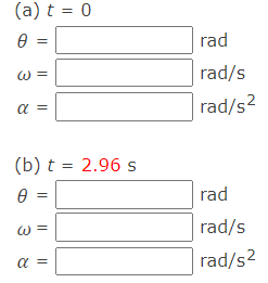 Solved During a certain time interval, the angular position | Chegg.com