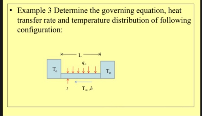 Solved Example 3 Determine the governing equation, heat | Chegg.com Solved Example 3 Determine the governing equation, heat | Chegg.com