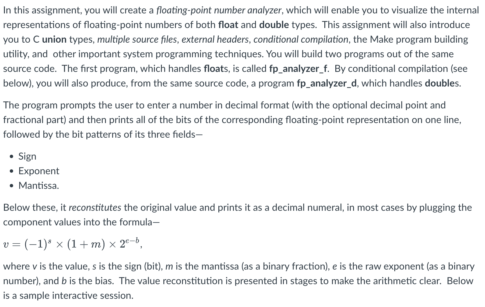 Solved representations of floating-point numbers of both | Chegg.com