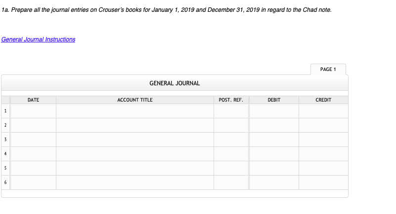 Solved On January 1, 2019, Crouser Company sold land to Chad | Chegg.com