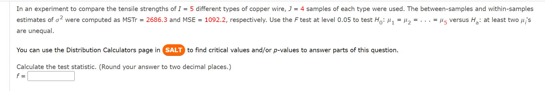Solved In an experiment to compare the tensile strengths of | Chegg.com