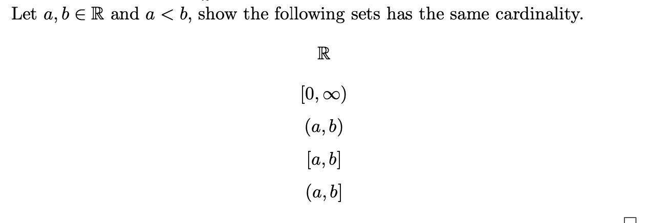 Solved Let a,b∈R and a | Chegg.com