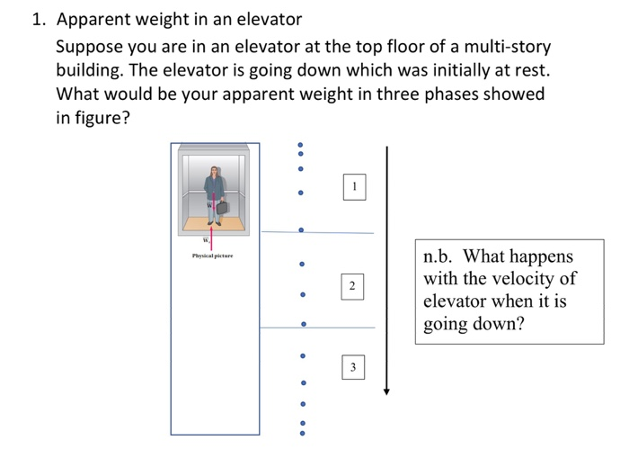 Solved Apparent weight in an elevator - Suppose you are in | Chegg.com