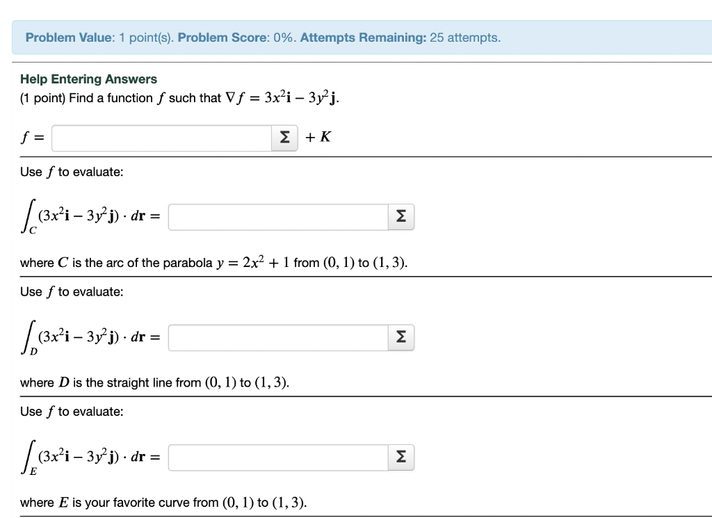 Solved Hw19-fundamental-theorem-of-line-integrals: Problem 8 | Chegg.com