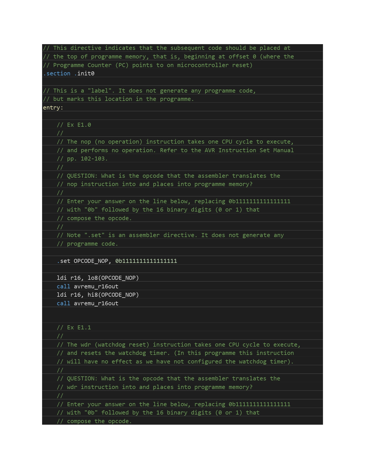 Solved // This directive indicates that the subsequent code | Chegg.com