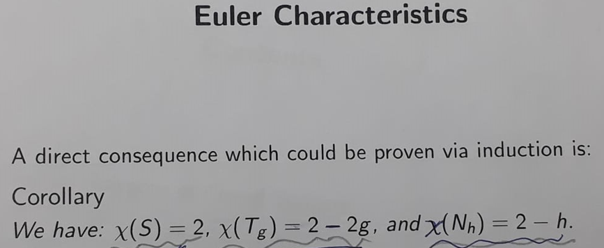 Solved Euler Characteristics A direct consequence which | Chegg.com