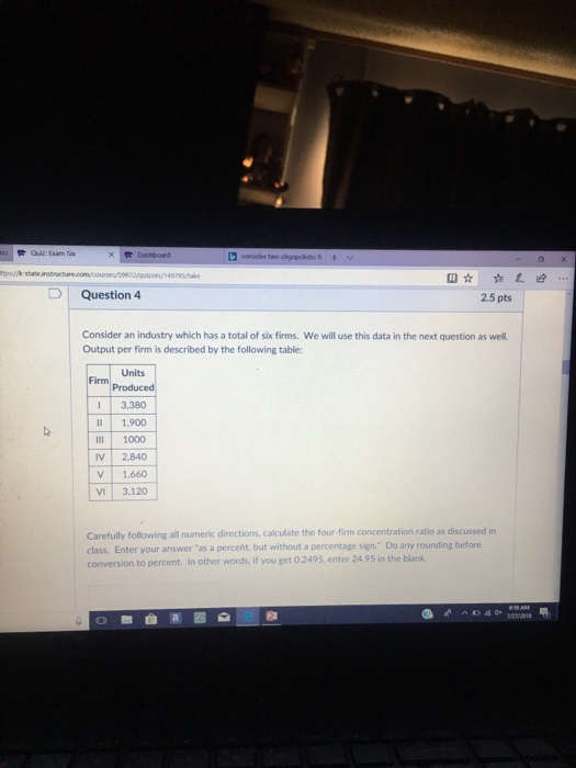 Solved Question 4 2.5 pts Consider an industry which has a | Chegg.com Solved Question 4 2.5 pts Consider an industry which has a | Chegg.com