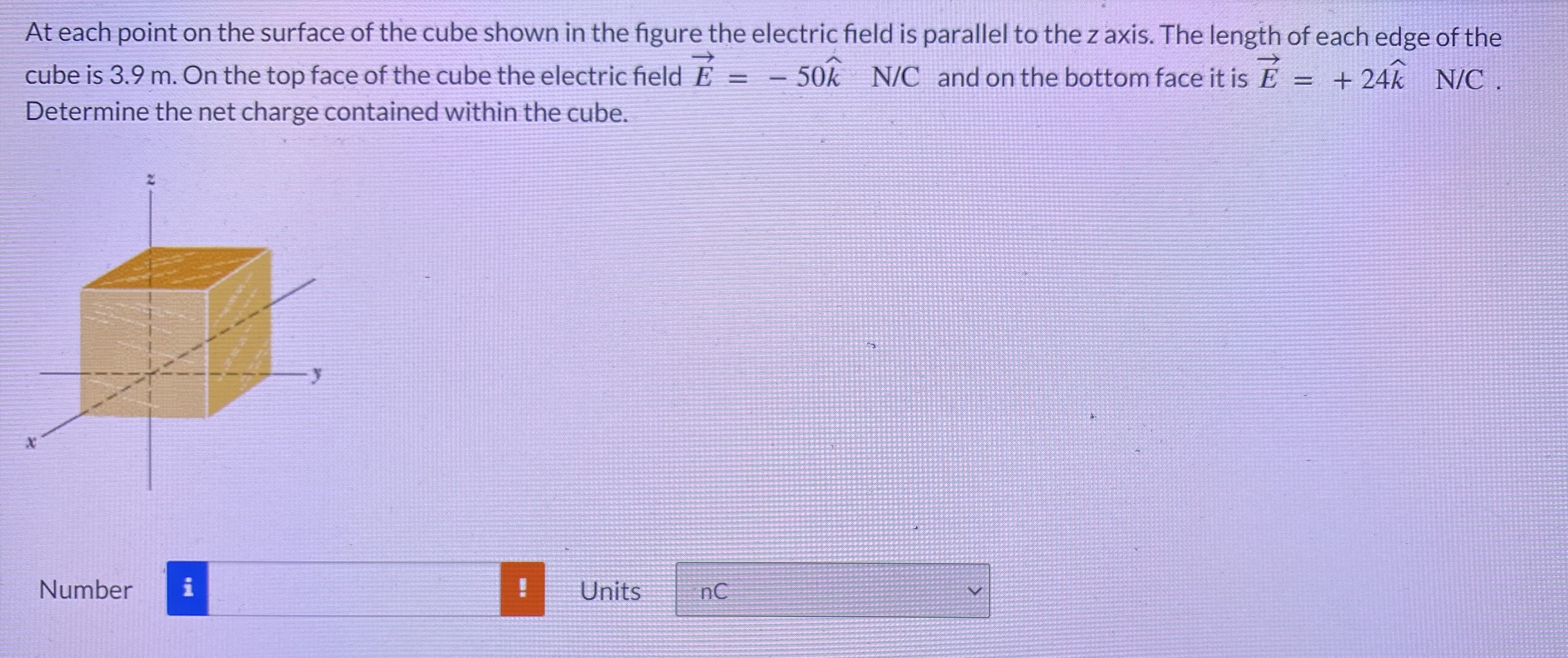 Solved At each point on the surface of the cube shown in the | Chegg.com