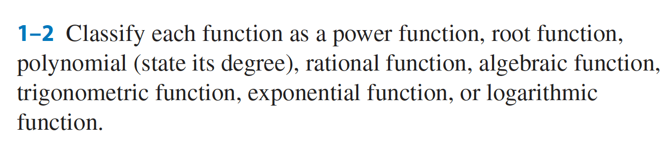 Solved 1 2 Classify Each Function As A Power Function Root 