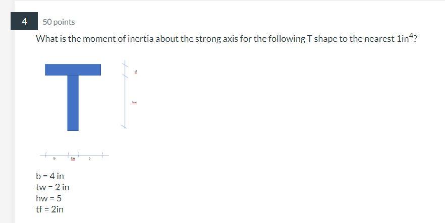 Solved What is the moment of inertia about the strong axis | Chegg.com