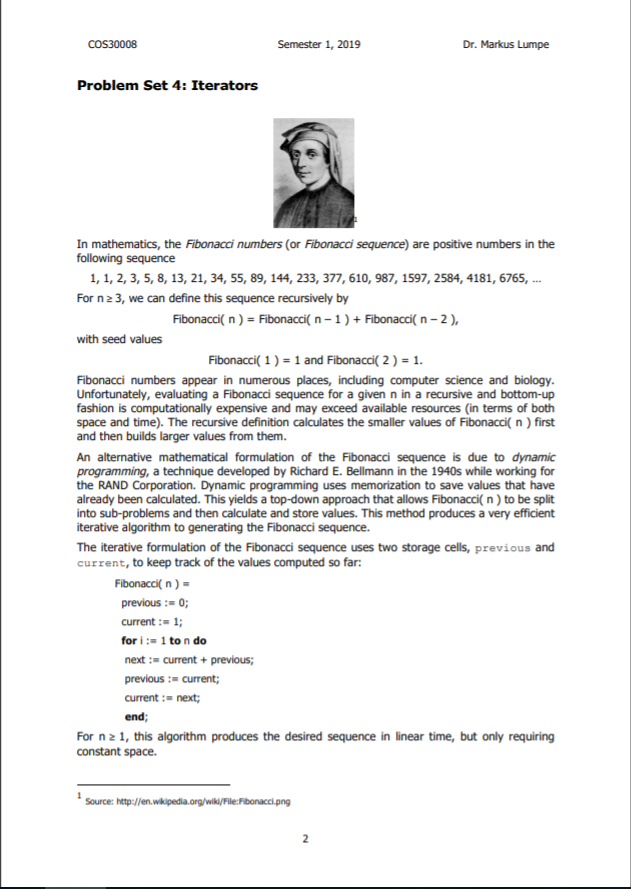 COS30008 Semester 1, 2019 Dr. Markus Lumpe Problem | Chegg.com