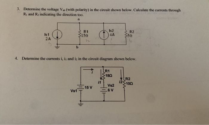 Solved 3. Determine the voltage Vab (with polarity) in the | Chegg.com