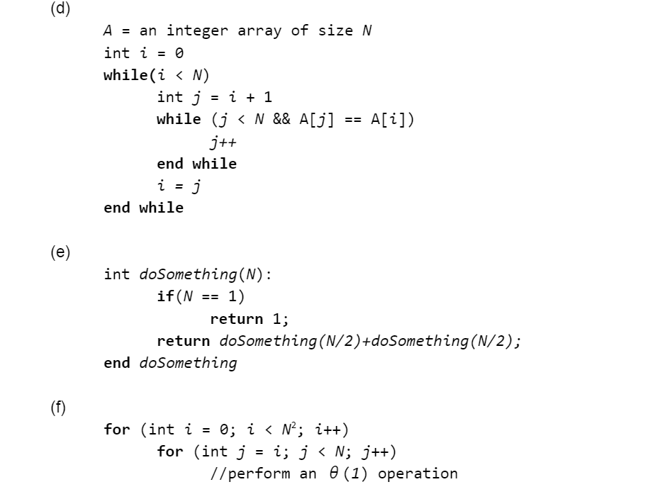 Solved Give the best and worst-case runtimes for the | Chegg.com