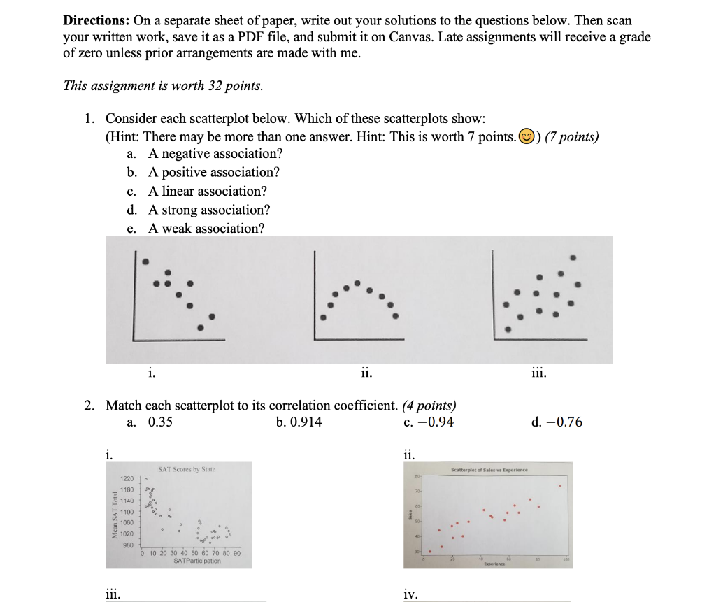 Solved Directions: On a separate sheet of paper, write out | Chegg.com