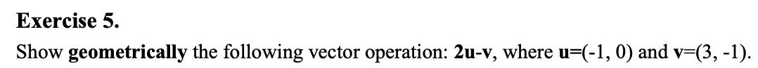 Solved Exercise 5. Show geometrically the following vector | Chegg.com