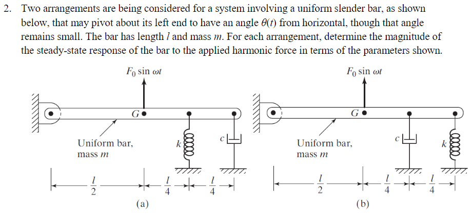 Solved 2. Two arrangements are being considered for a system | Chegg.com