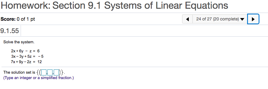 Solved Homework: Section 9.1 Systems of Linear Equations | Chegg.com