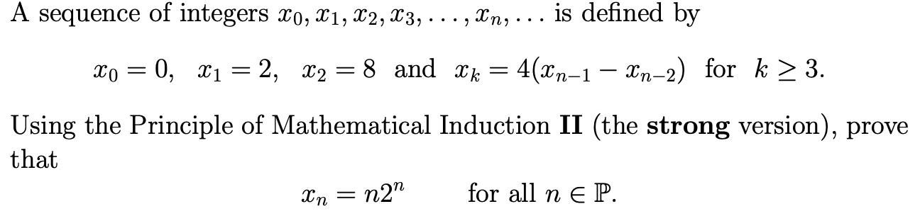 Solved A sequence of integers X0, X1, X2, X3, Xn, ... is | Chegg.com