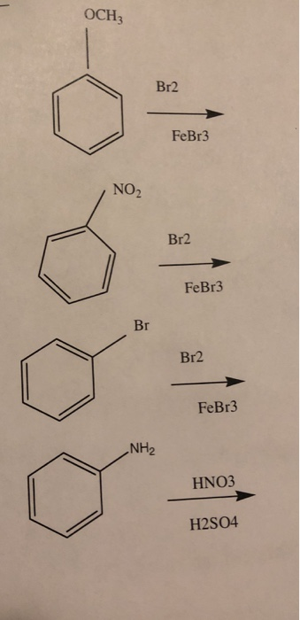Solved Complete the following reactions: (20) OCH3 Br2 | Chegg.com