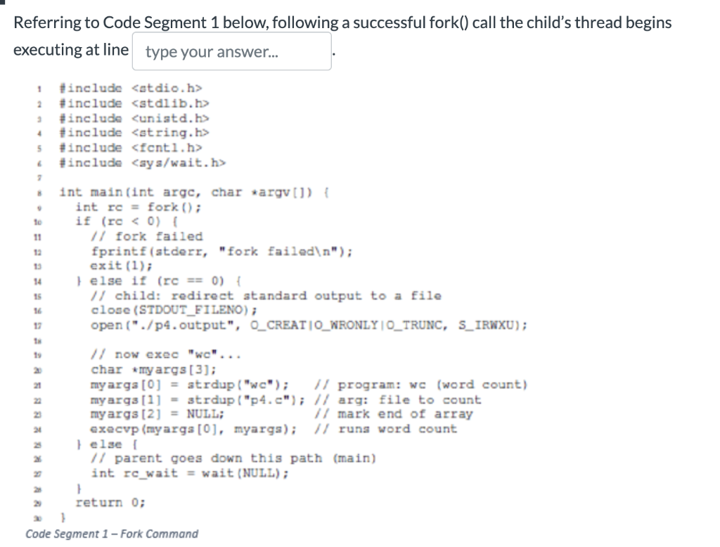Solved Referring to Code Segment 1 below, following a | Chegg.com