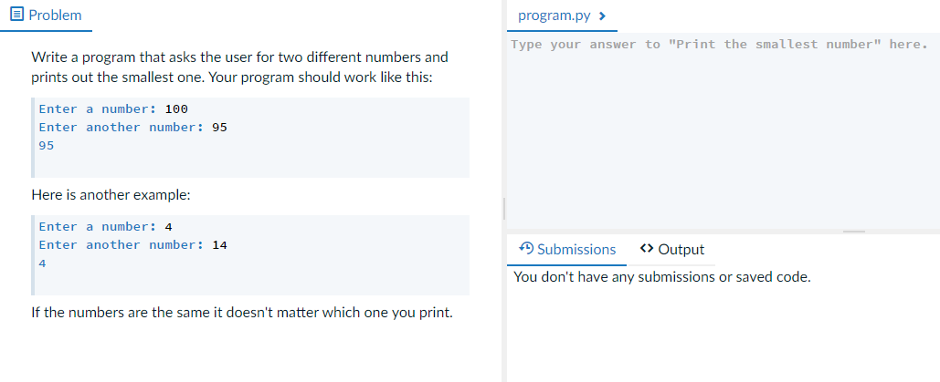 Solved Problem Program Py Type Your Answer T Write A
