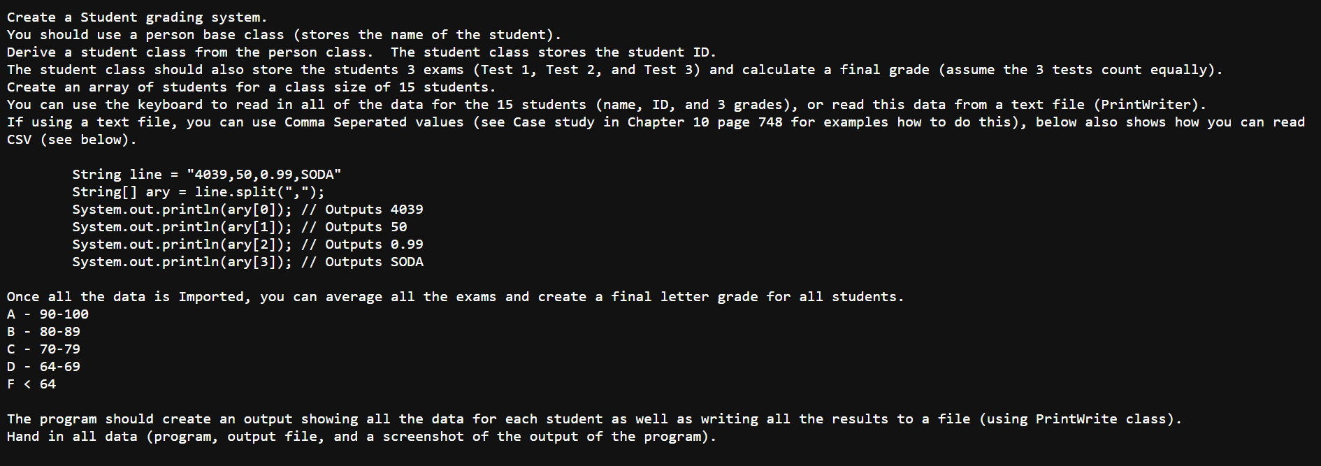 Solved Use JAVA | Chegg.com