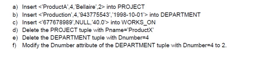 Solved Assume that the following data definition statements | Chegg.com