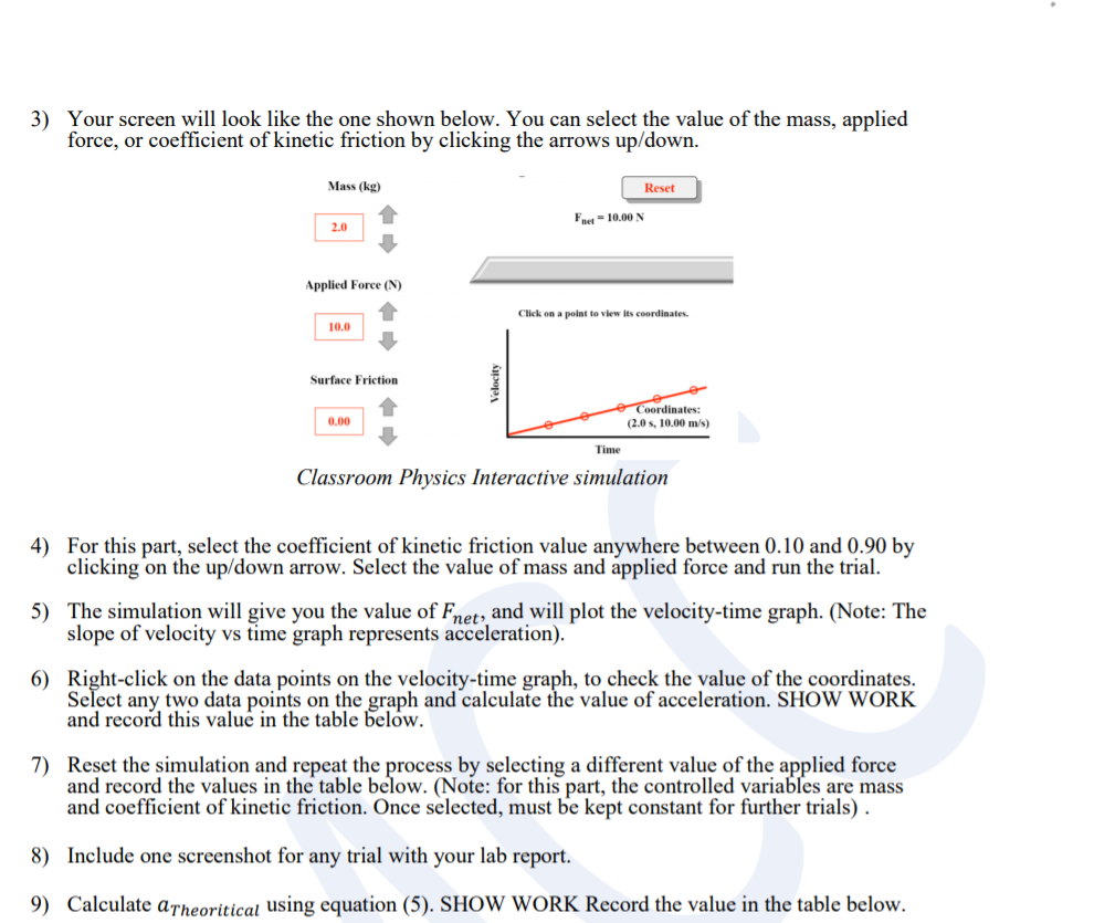 Newton’s Law- Friction Lab Using Classroom | Chegg.com
