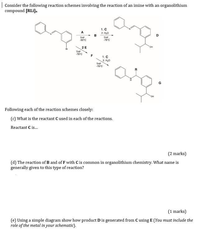 Solved | Consider the following reaction schemes involving | Chegg.com