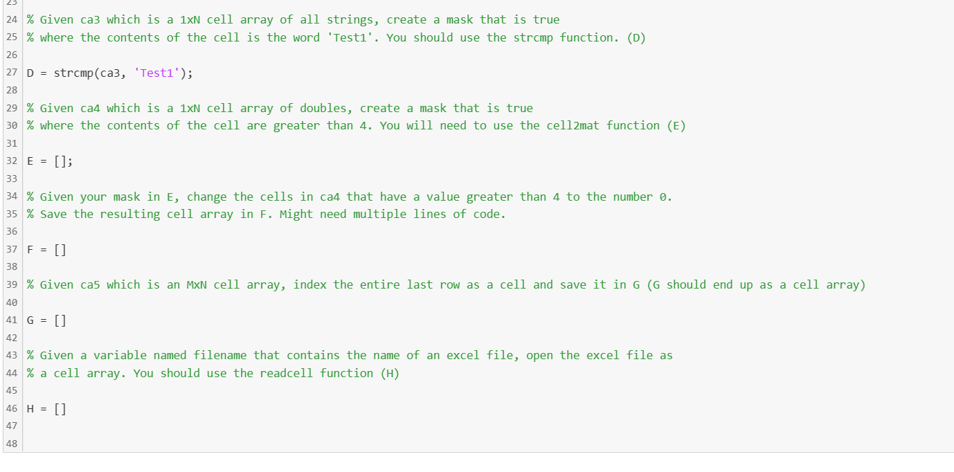 Solved MATLAB and, E,F,G,H plz | Chegg.com