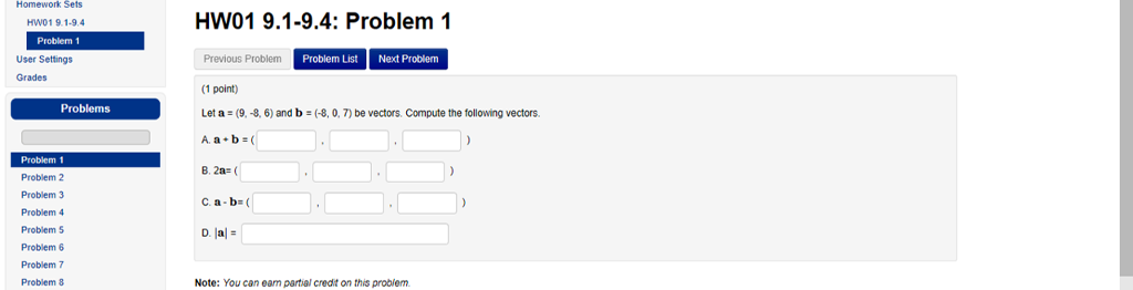 Solved Homework Sets HW01 9.1-9.4 Problem 1 Hw01 9.1-9.4: | Chegg.com Solved Homework Sets HW01 9.1-9.4 Problem 1 Hw01 9.1-9.4: | Chegg.com